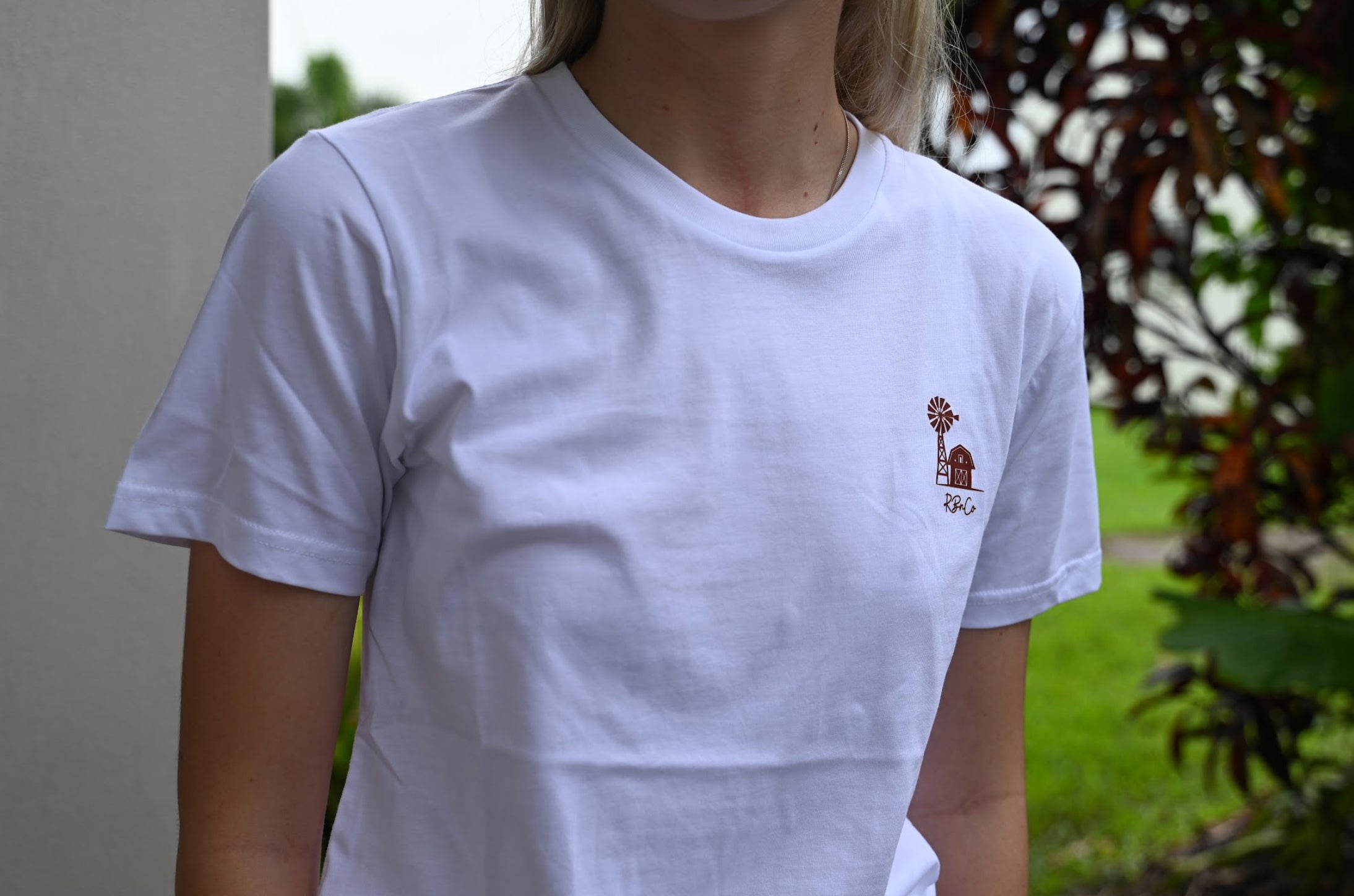 Country T-shirt - Windmill/Barn - White- Western Tee | Rare Breed n Co